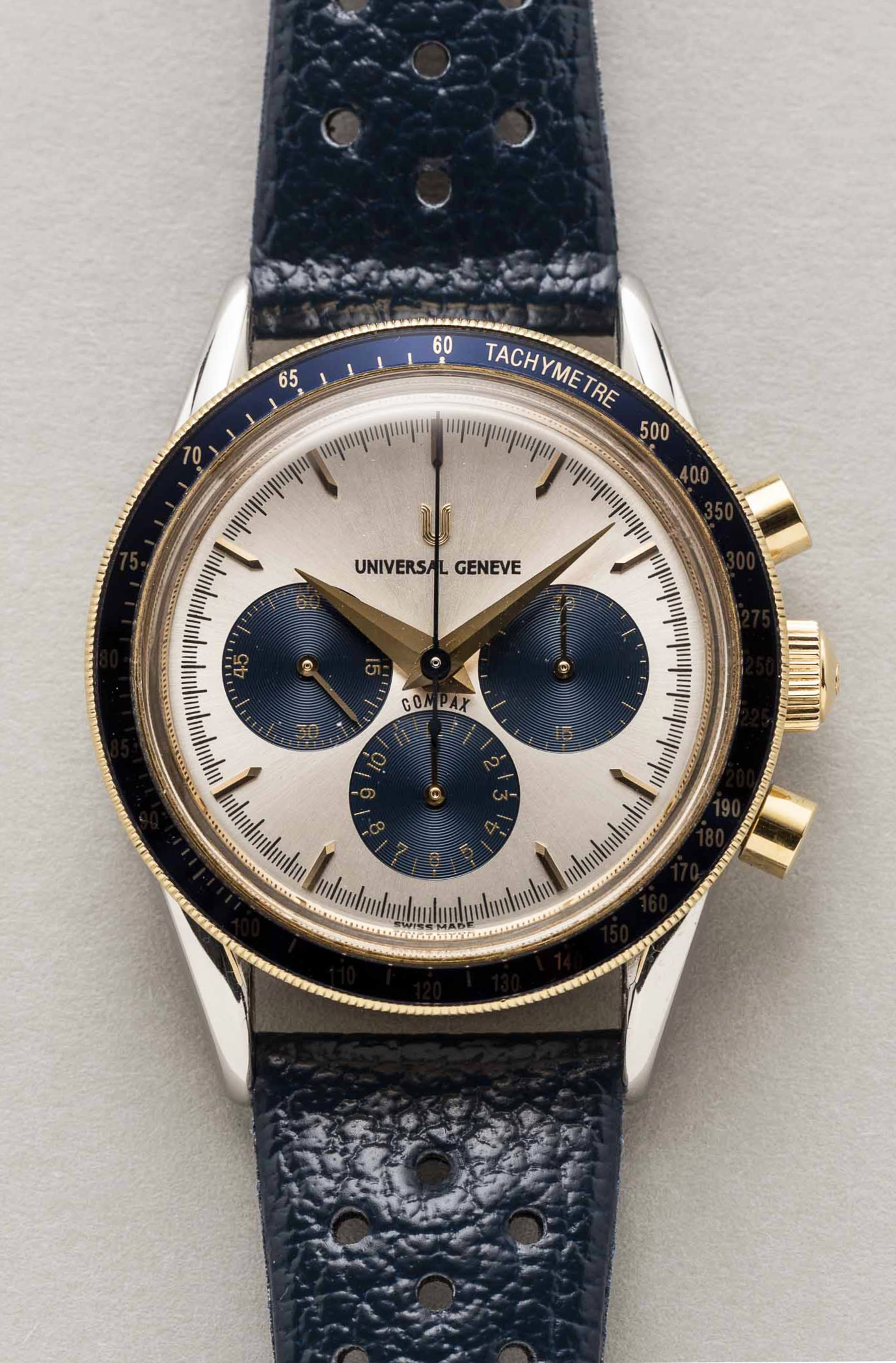 Universal Genève Compax Panda Vintage Chronograph 284.495 FULL SET ...